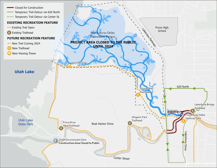Provo River Delta Project team asks public to not trespass during ...